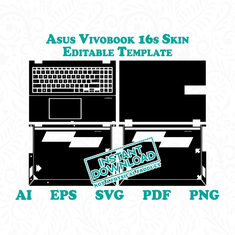 Asus Vivobook 16s Skin Editable Template by Digiartist Store, Asus ...