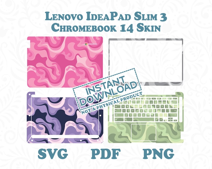 Lenovo Chromebook Duet Editable Template, Lenovo Laptop Skin Custom ...