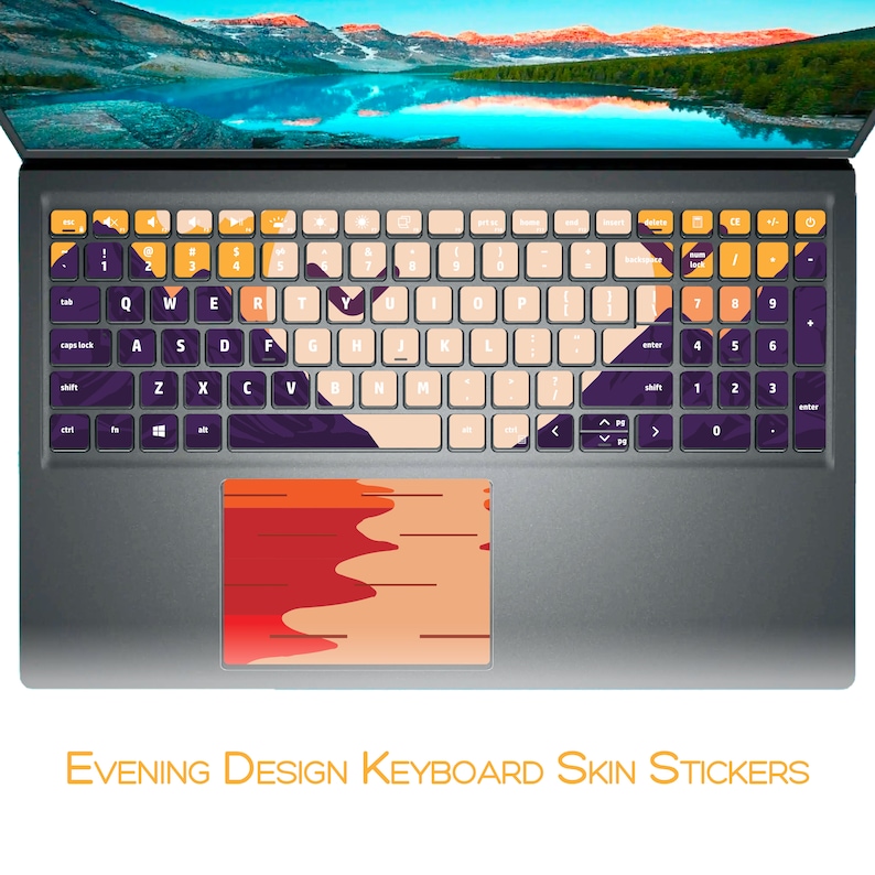 Dell Inspiron Skin With Keyboard Stickers and Touchpad Skin Set of 2 ...