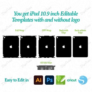 Apple iPad 10.9 10th-gen 2022 Editable Template by Digiartist Store ...