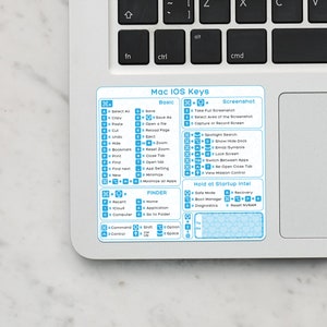 Mac Keyboard Shortcuts Printable Stickers, Shortcuts Decal Clipart ...