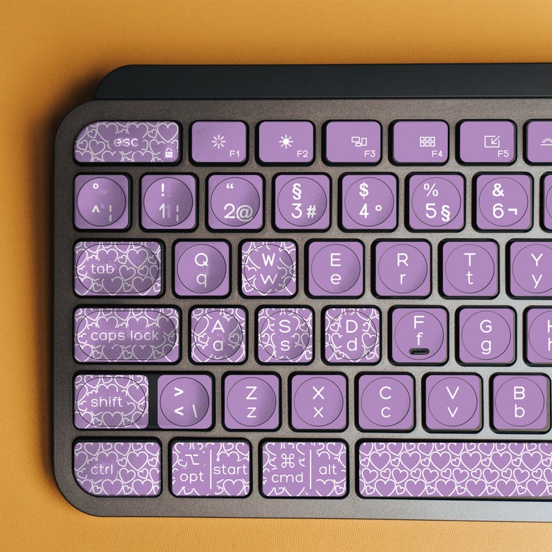 German Logitech Keyboard Full Size MX Keys Keyboard Stickers - Set of 6 ...