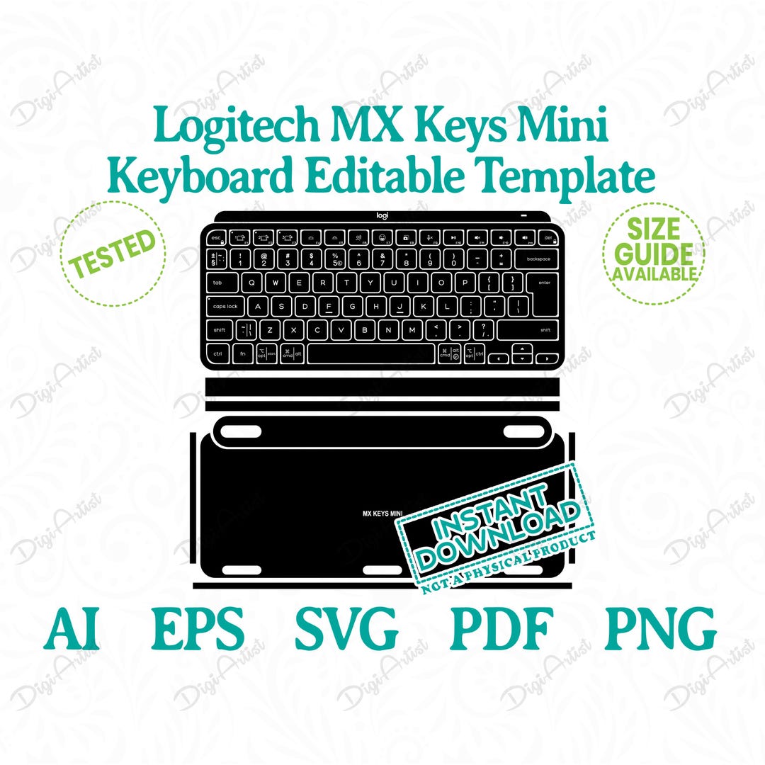 Logitech MX Keys Mini Keyboard Editable Template by Digiartist Store ...