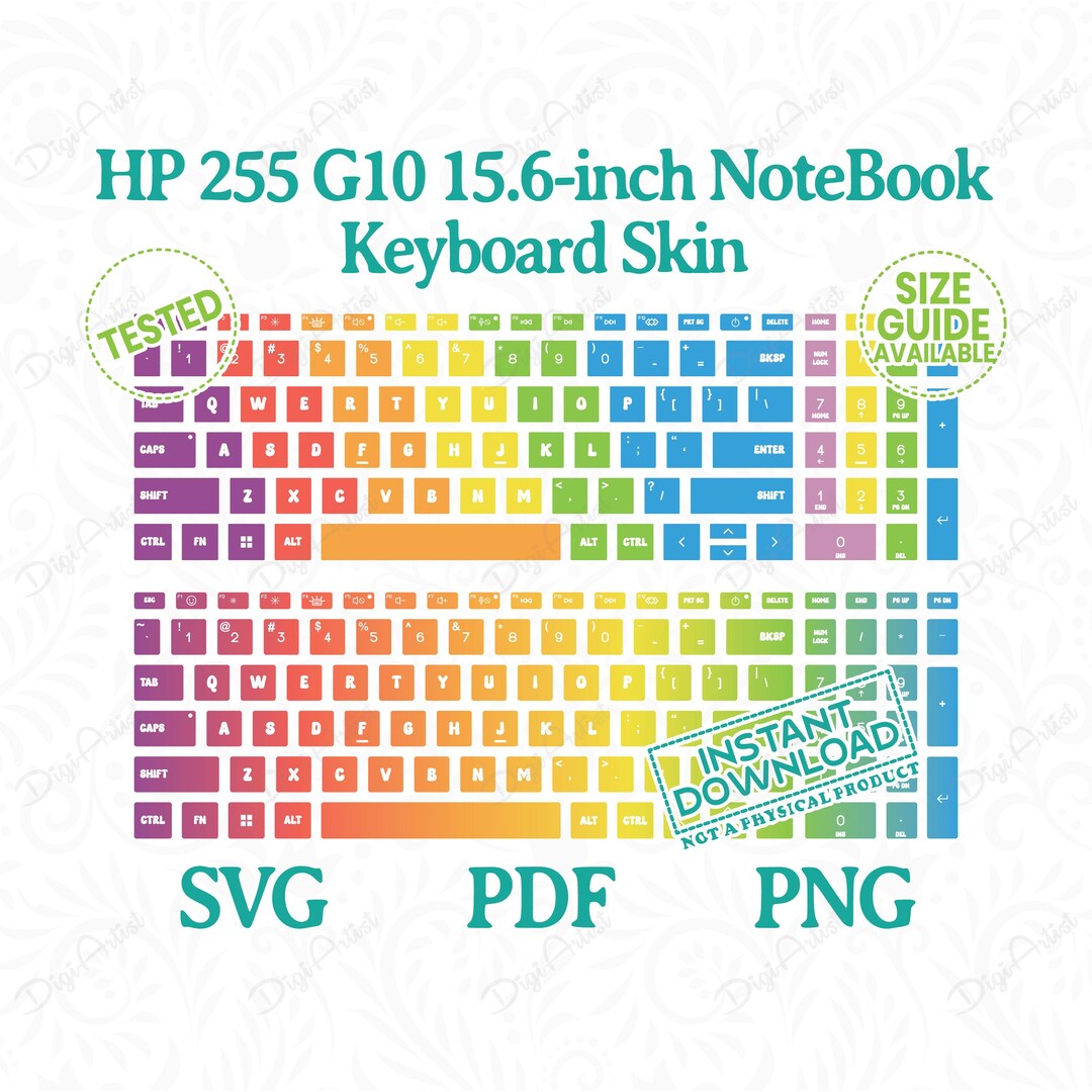 HP 255 G10 15.6-inch Keyboard Skin by Digiartist Store, Pack of 4 ...