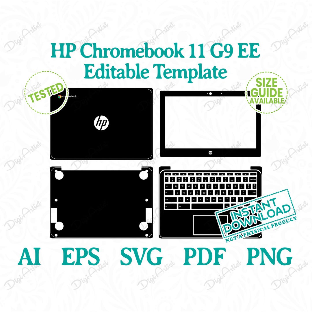 HP Chromebook 11 G9 EE Editable Template by Digiartist Store, HP ...