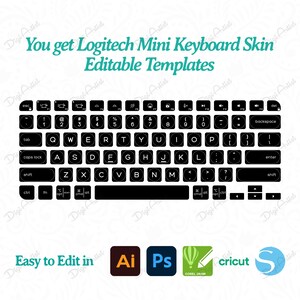 Logitech Keyboard MX Keys Mini Editable Template by Digiartist Store ...