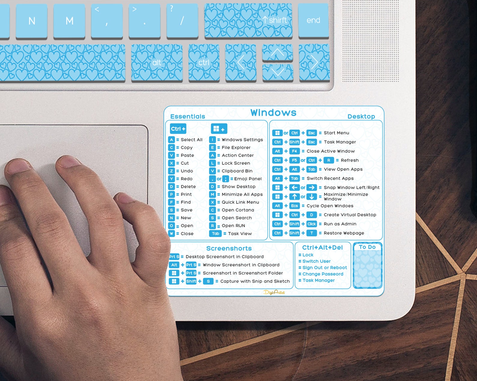 Keyboard Shortcuts Printable Stickers, Window Shortcuts Decal Clipart ...