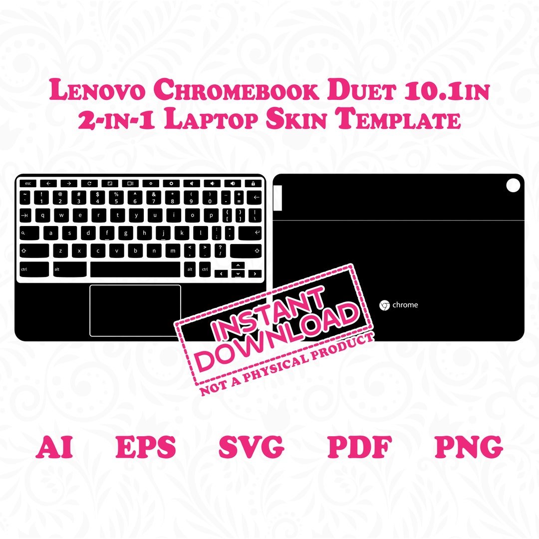Lenovo Chromebook Duet Editable Template, Lenovo Laptop Skin Custom ...