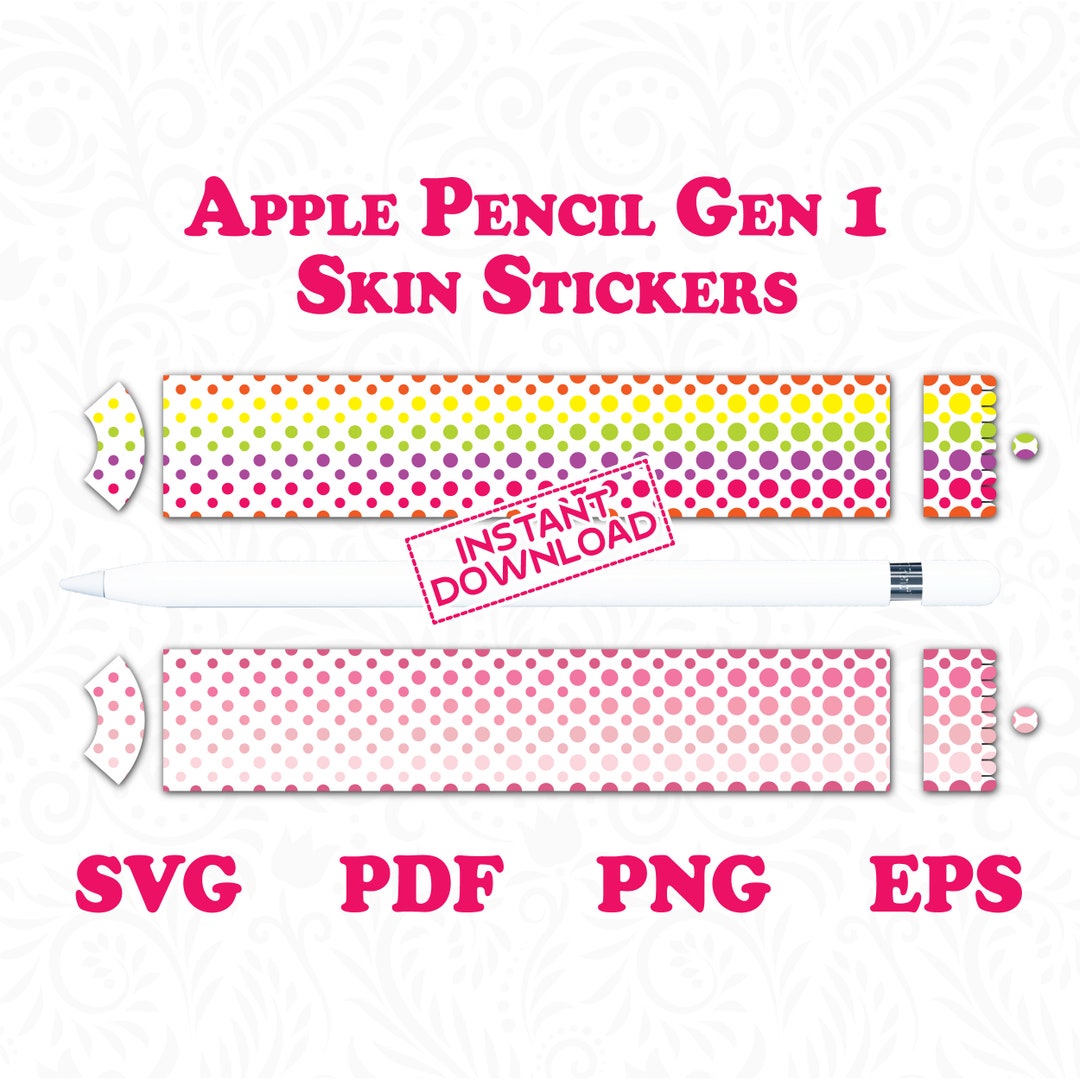 Apple Pencil Gen 1 Skin in 5 Multi-color Apple Pencil 1 Skin in Instant ...