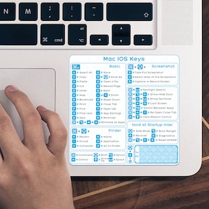 Mac Keyboard Shortcuts Printable Stickers, Shortcuts Decal Clipart ...