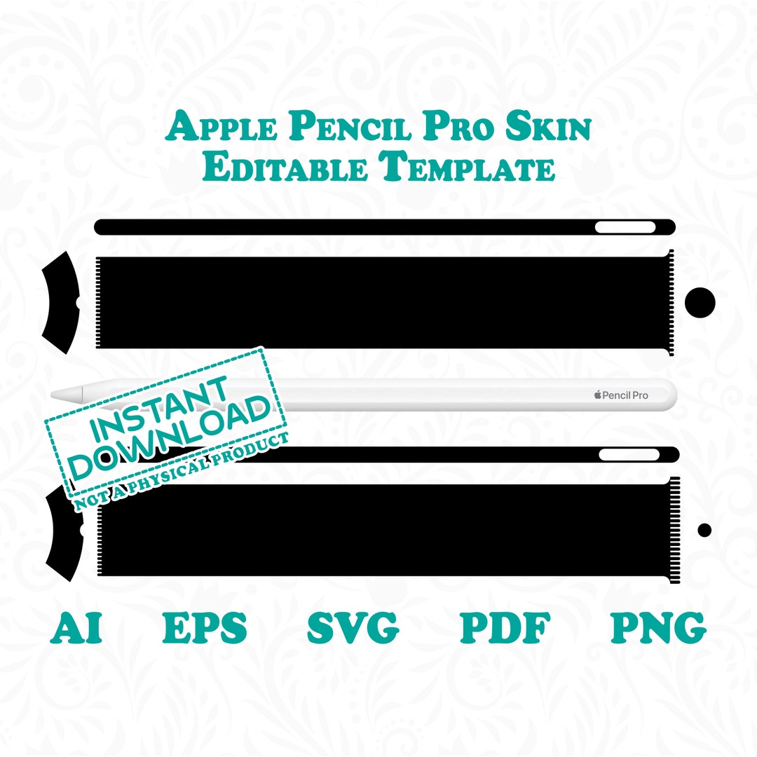 Apple Pencil Pro Skin Editable Template by Digiartist Store, Apple ...