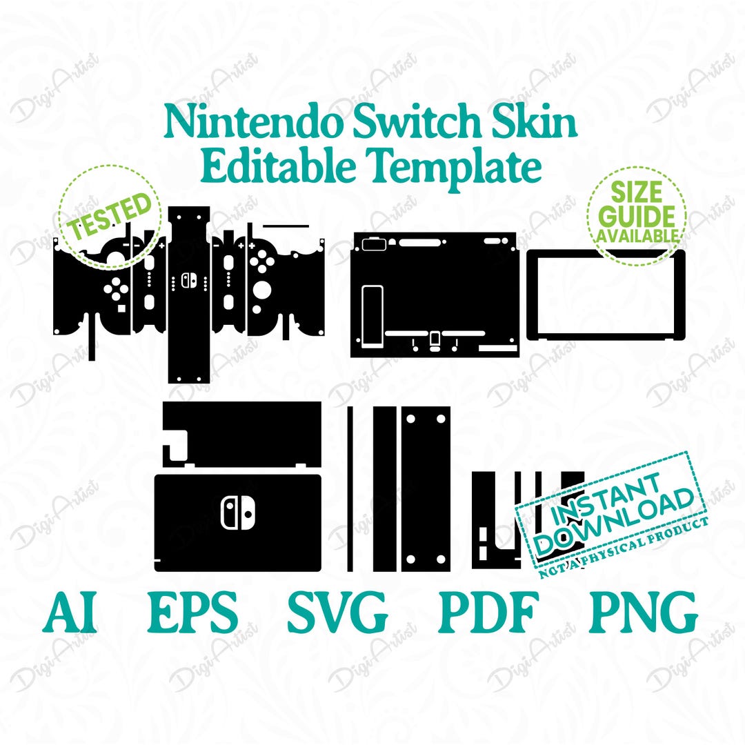 Ns Switch Oled Skin Editable Template by Digiartist Store, Switch ...