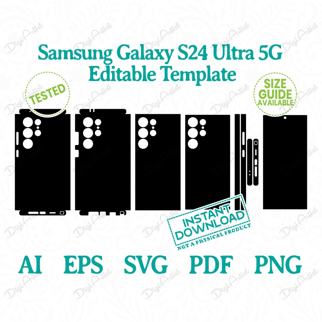 Samsung Galaxy S24 Ultra 5G Editable Template by Digiartist Store ...