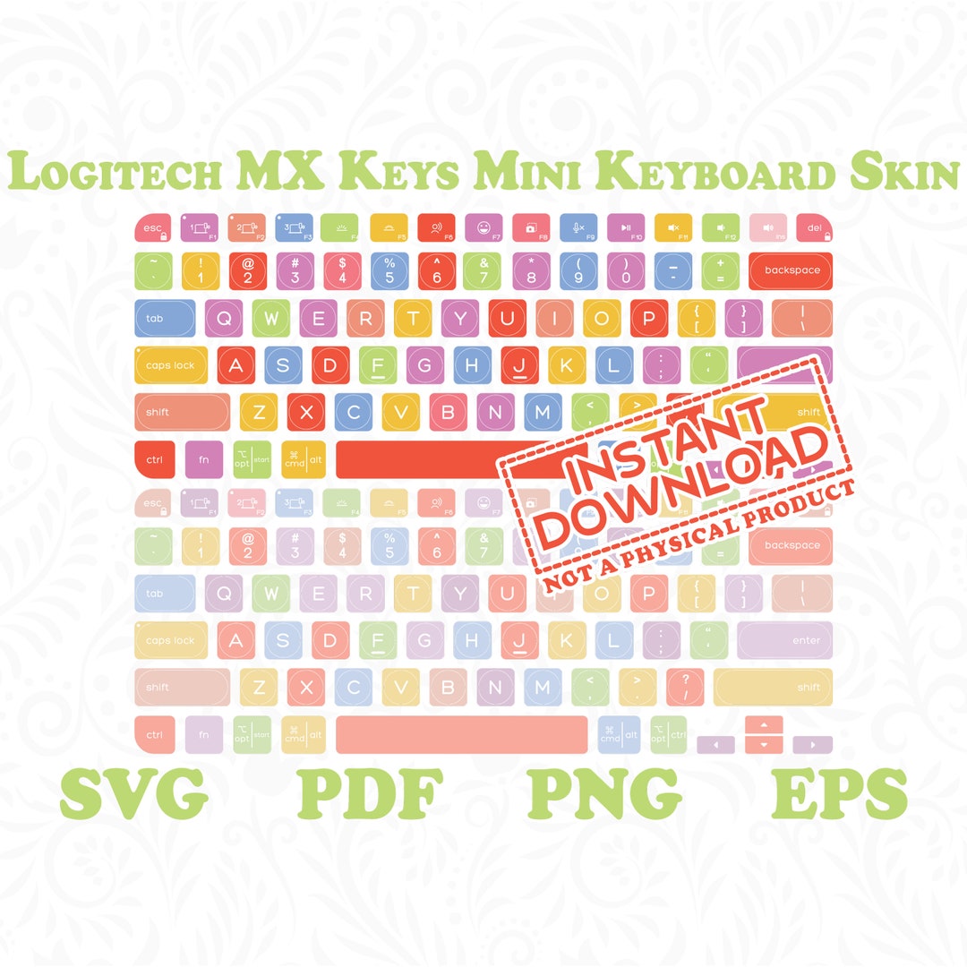 Logitech MX Keys Mini Cute Keyboard Stickers Pack of 2 - Etsy