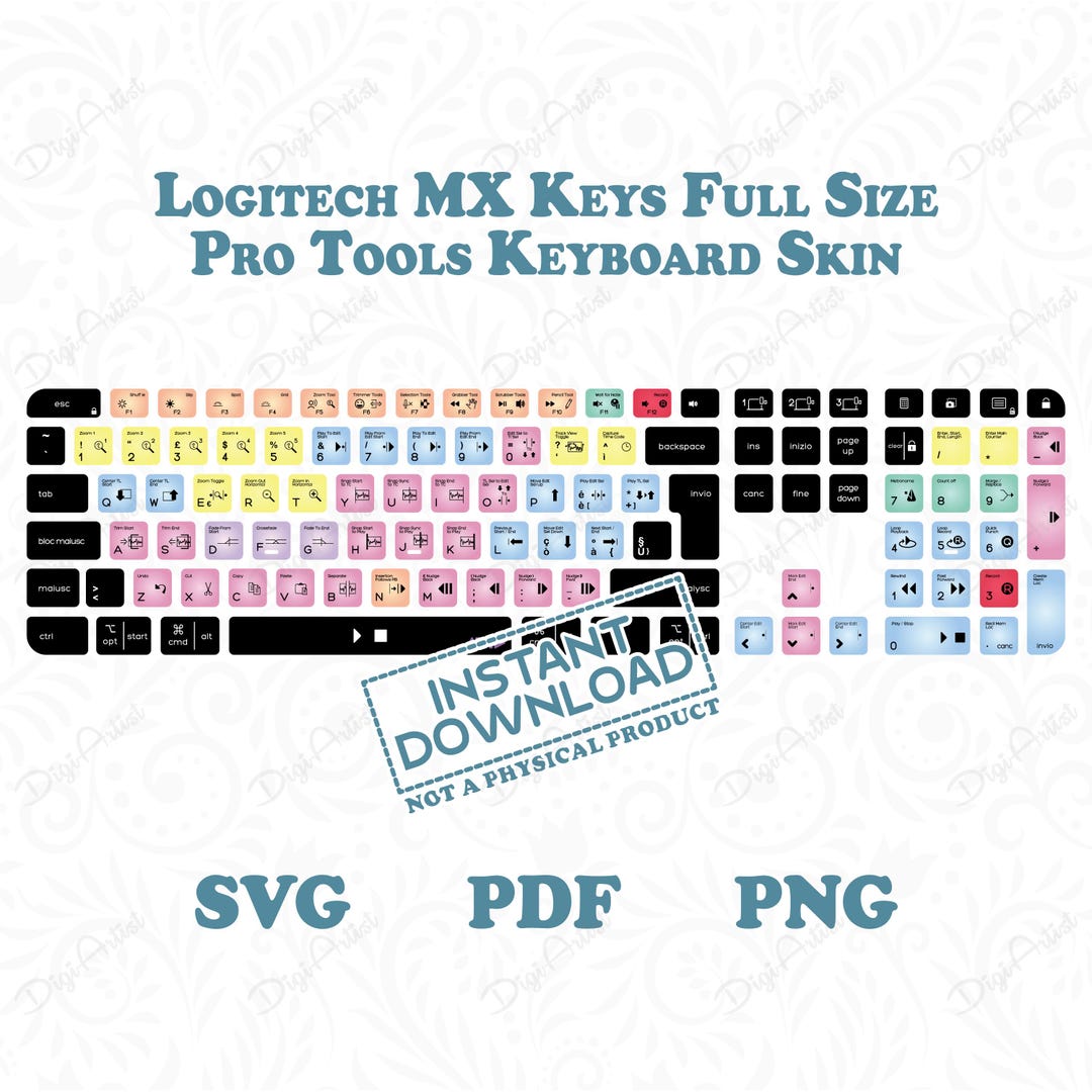 Logitech MX Keys Full Size Pro Tools Keyboard Skin by Digiartist Store ...