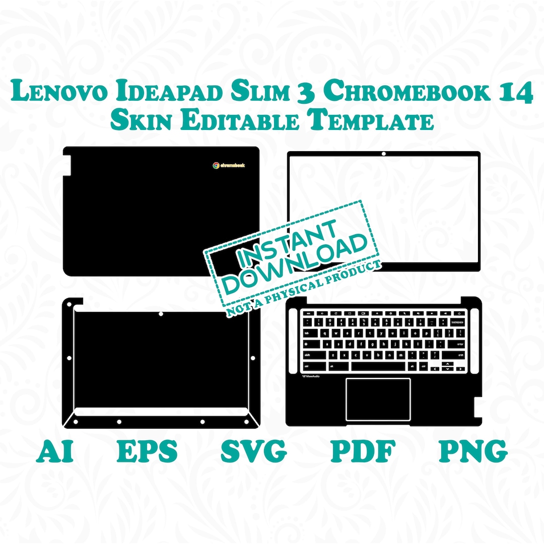 Lenovo Ideapad Slim 3 Chromebook 14 Skin Editable Template by ...