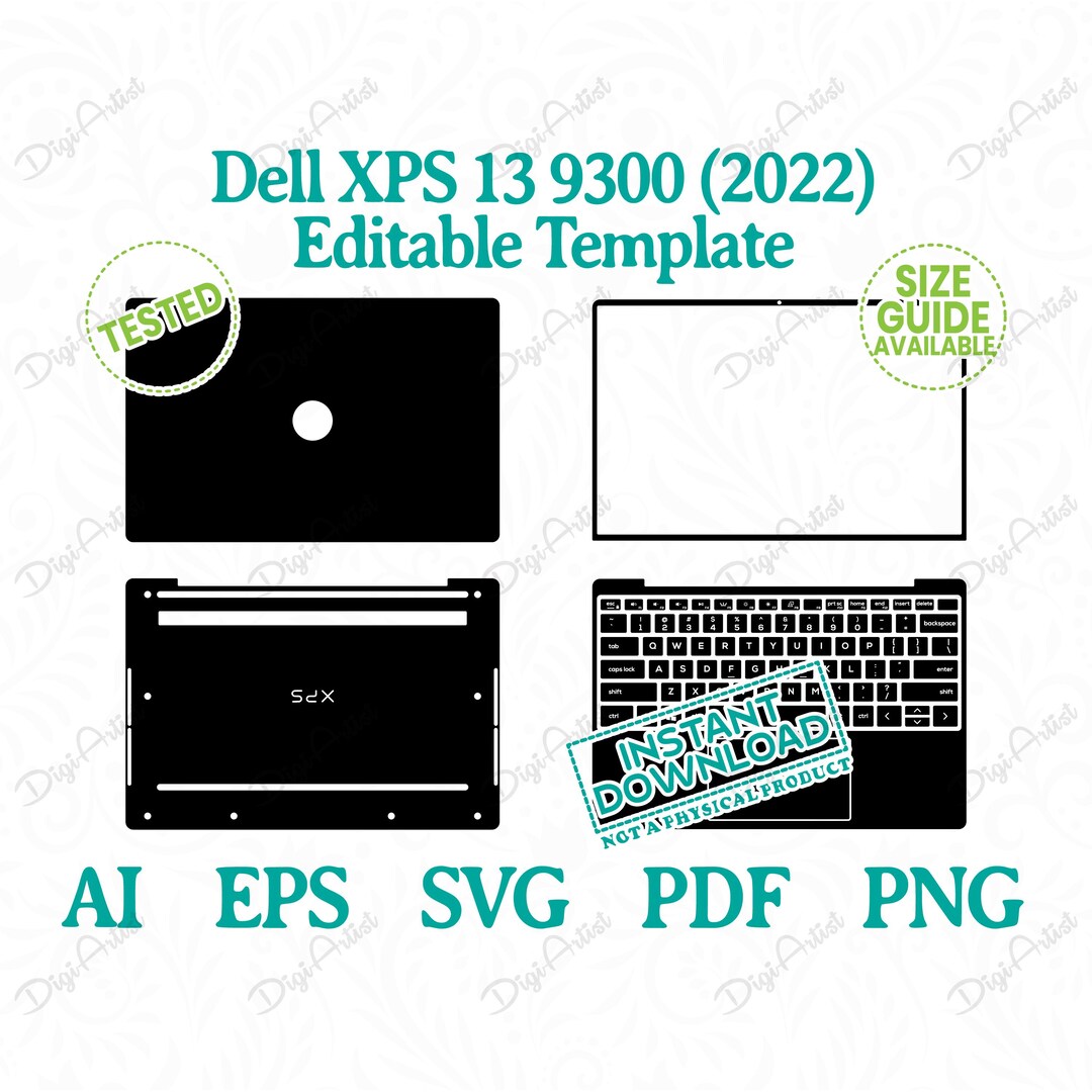Dell XPS 13 9300 Skin Editable Template by Digiartist Store, Dell XPS ...