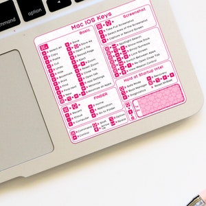 Mac Keyboard Shortcuts Printable Stickers, Shortcuts Decal Clipart ...