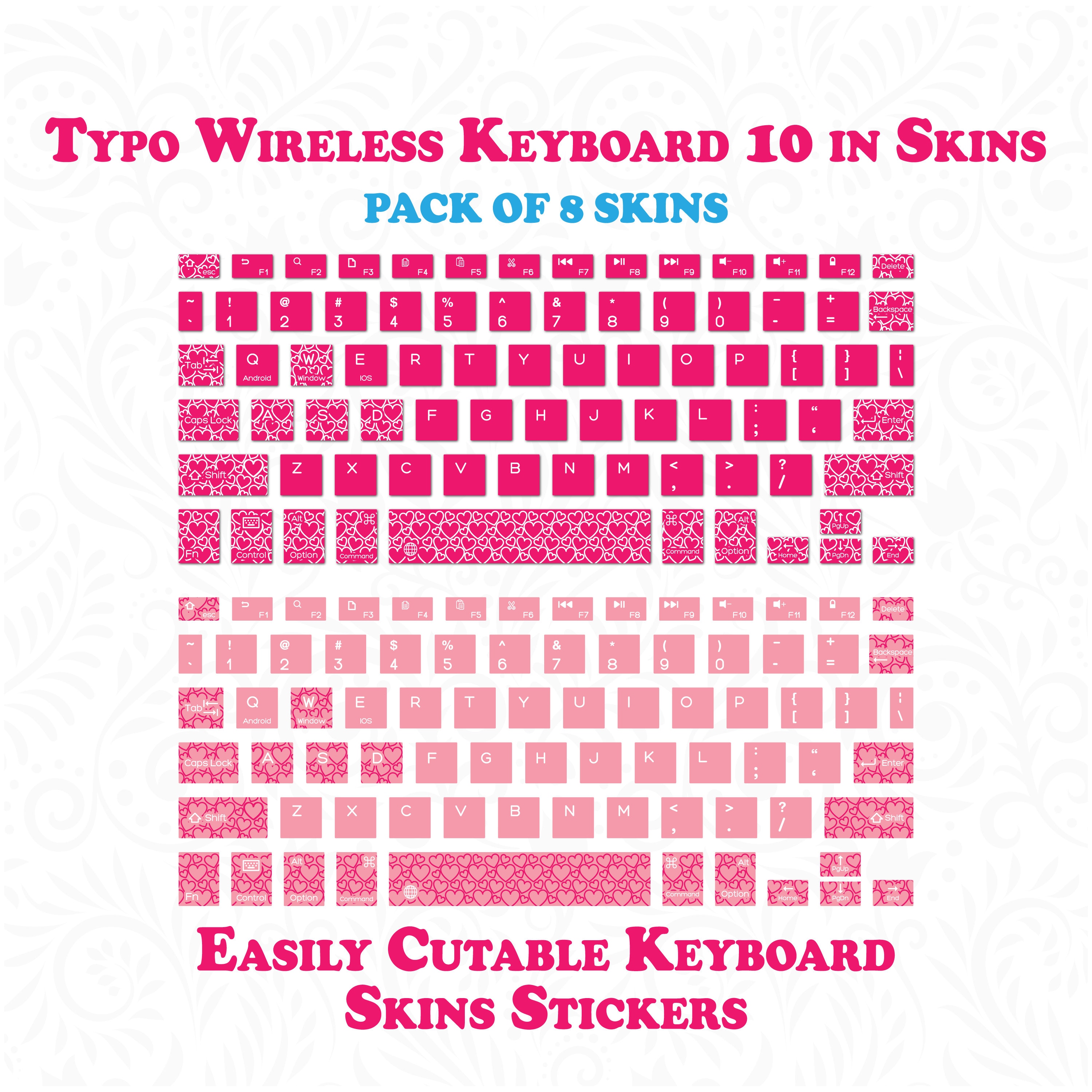 Typo Wireless 10 Inch Smart Keyboard Skins by Digiartist Store Pack of ...