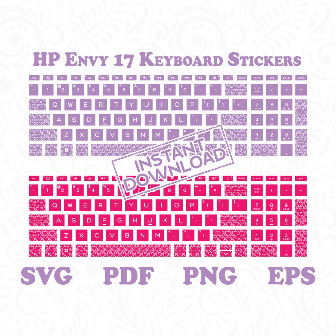 HP Envy 17 Keyboard Stickers Set of 6 HP Envy Laptop Skin - Etsy