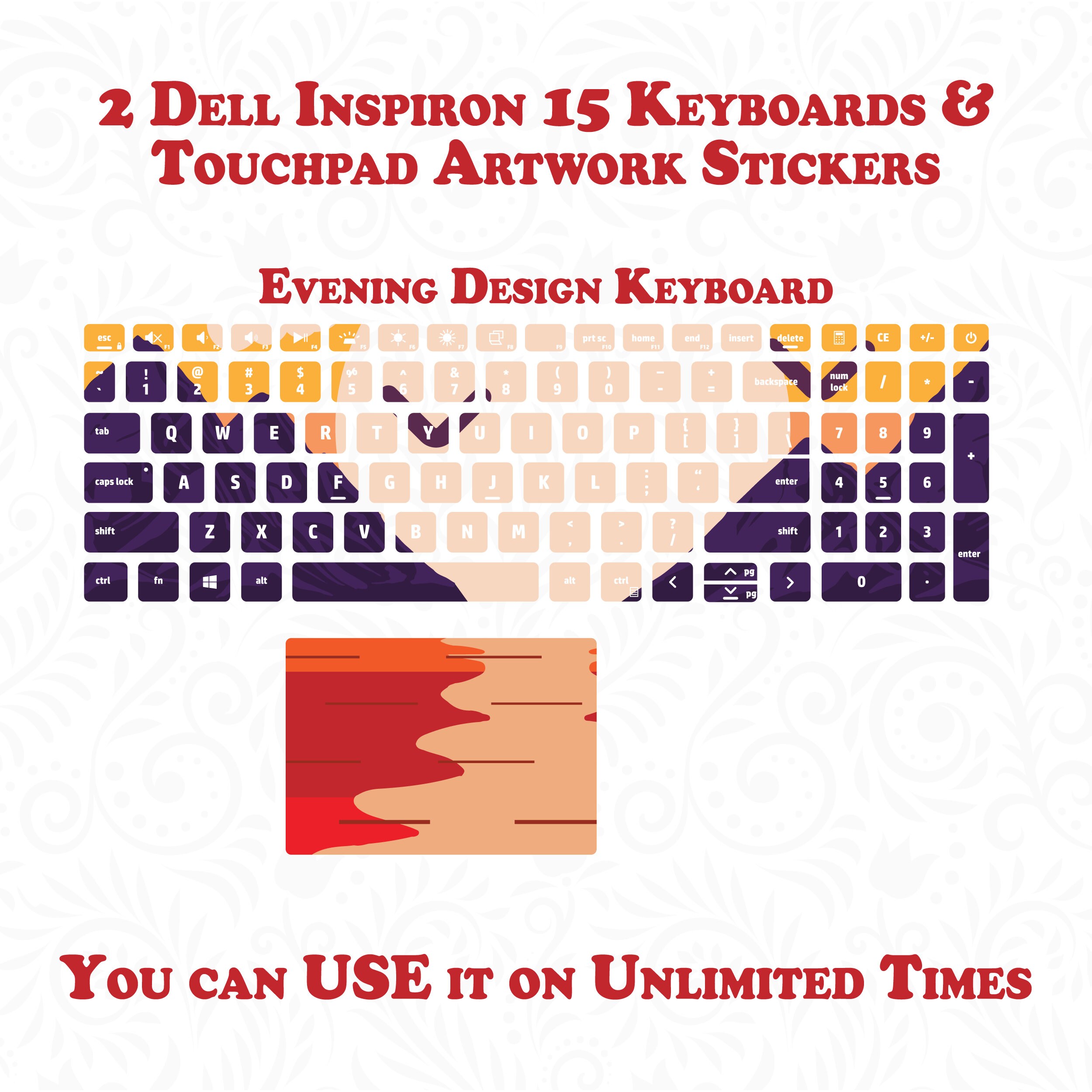 Dell Inspiron Skin With Keyboard Stickers and Touchpad Skin - Etsy