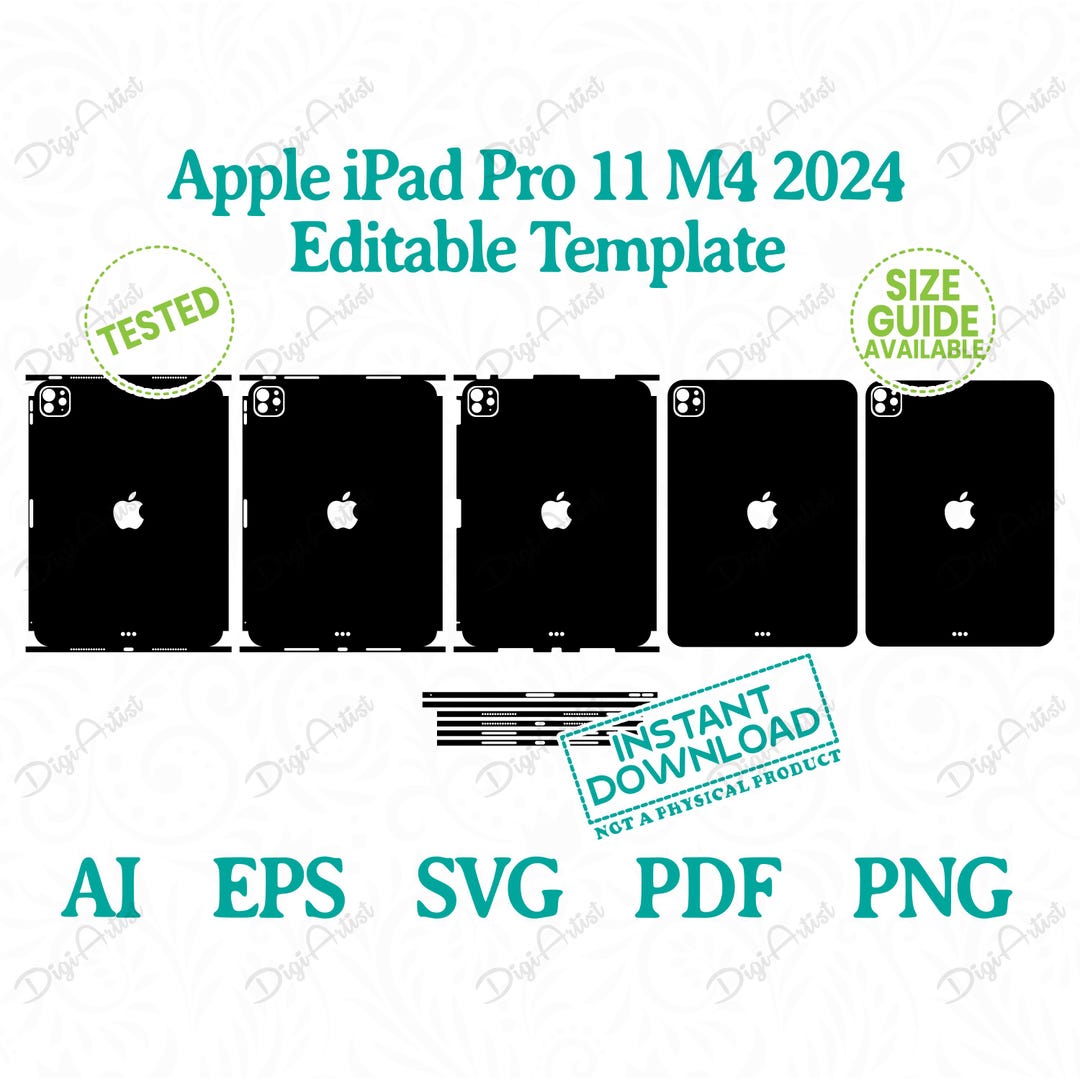 Apple iPad Pro 11 Skin Editable Template by Digiartist Store, New iPad ...