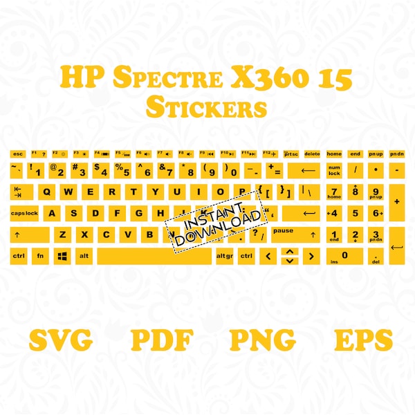 Keyboard Stickers Hp - Etsy