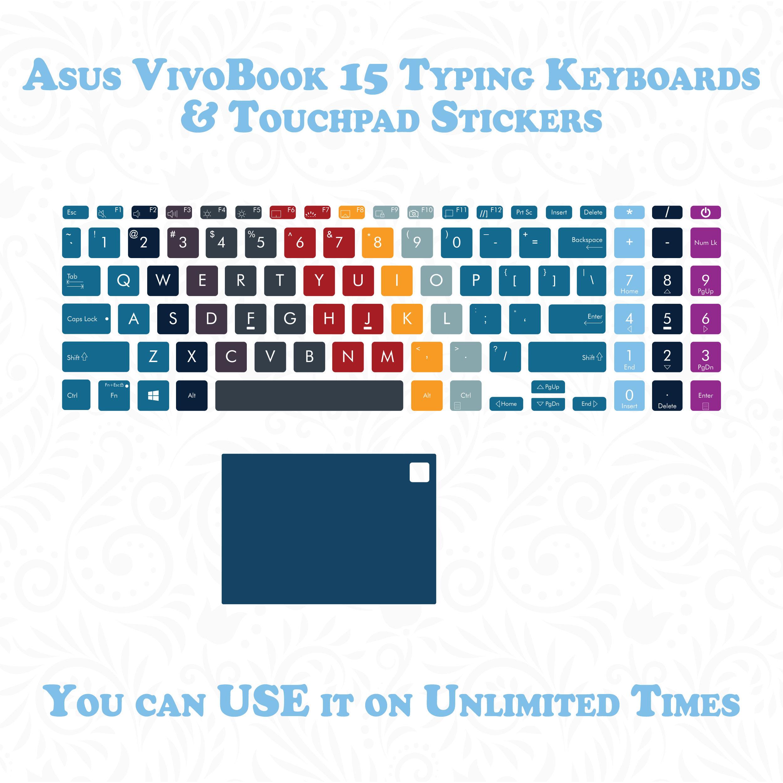 Asus Vivobook Skins Set of Asus Vivobook 15.6 Laptop Skins With ...