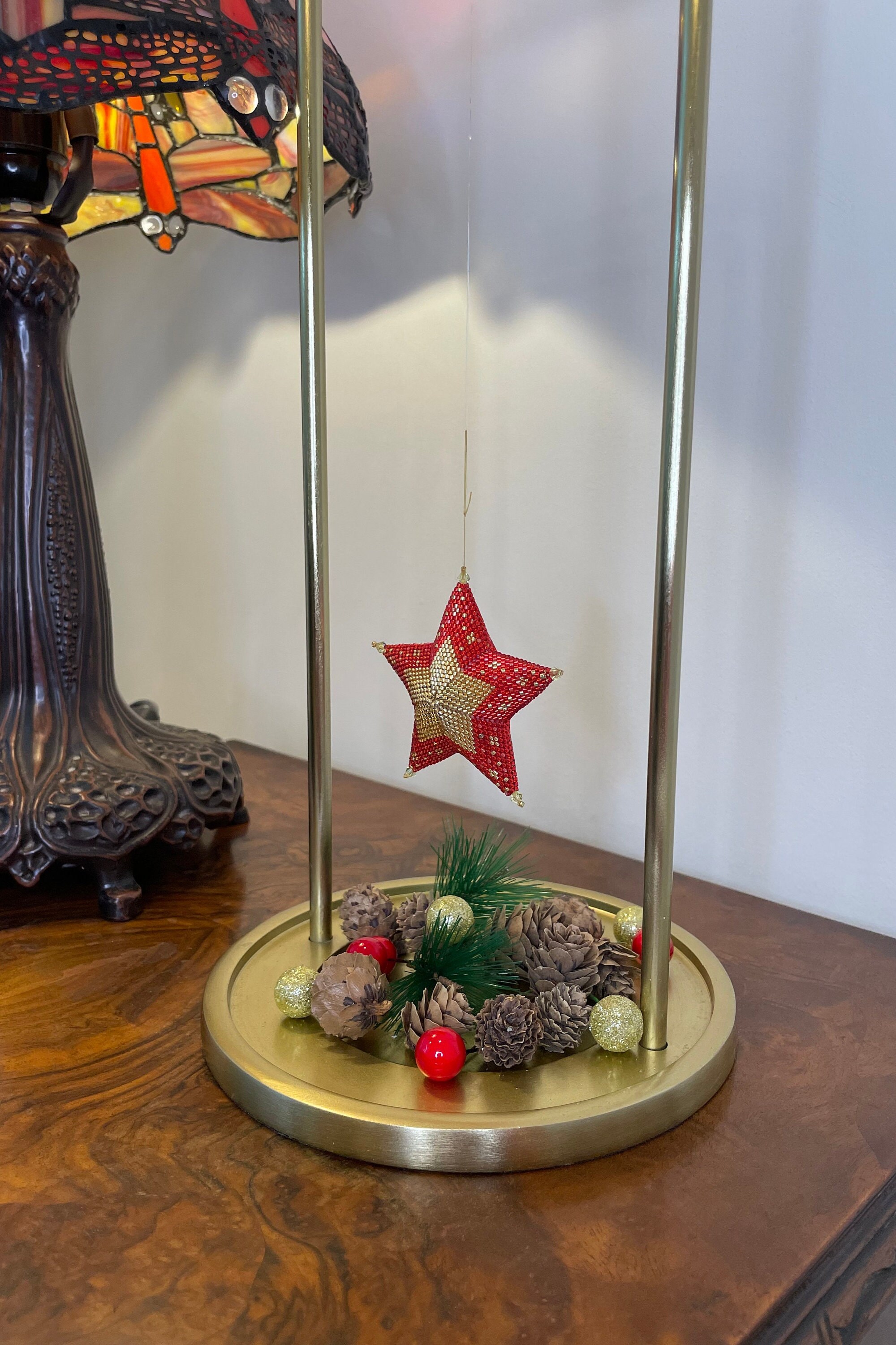 Luxury Star Christmas Decoration, Beautiful Glass Bead Star, Hand Sewn ...