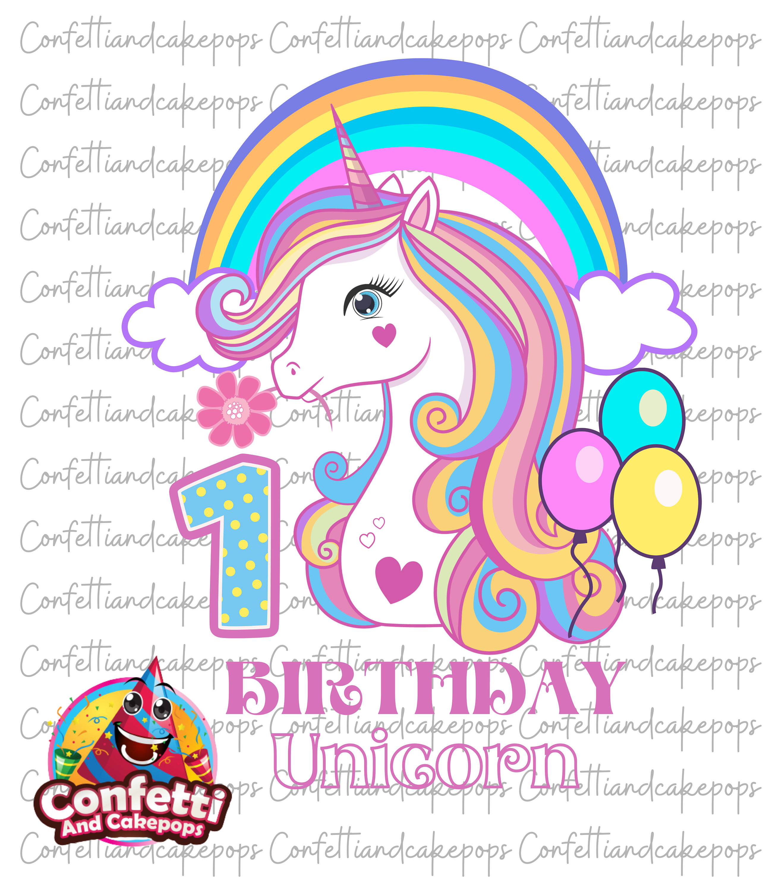 Unicorn Birthday Png Bundle, Unicorn Png, Birthday Png, Unicorn ...