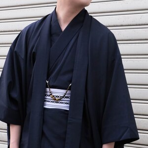Men's Kimono 3PCS Set: Nagagi, Obi & Haori Jacket - Custom Kamon (family Crest) - Etsy