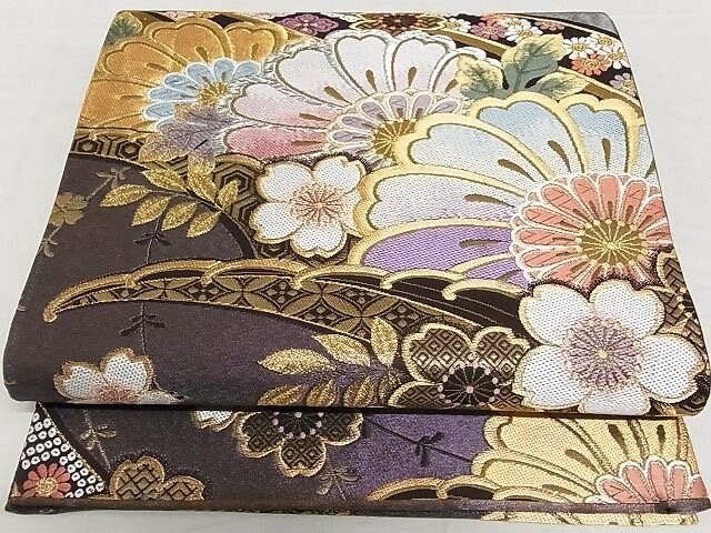 Rank A Vintage Fukoro Obi/silk Obi Belt/ Floral Obi/kimono Obi - Etsy