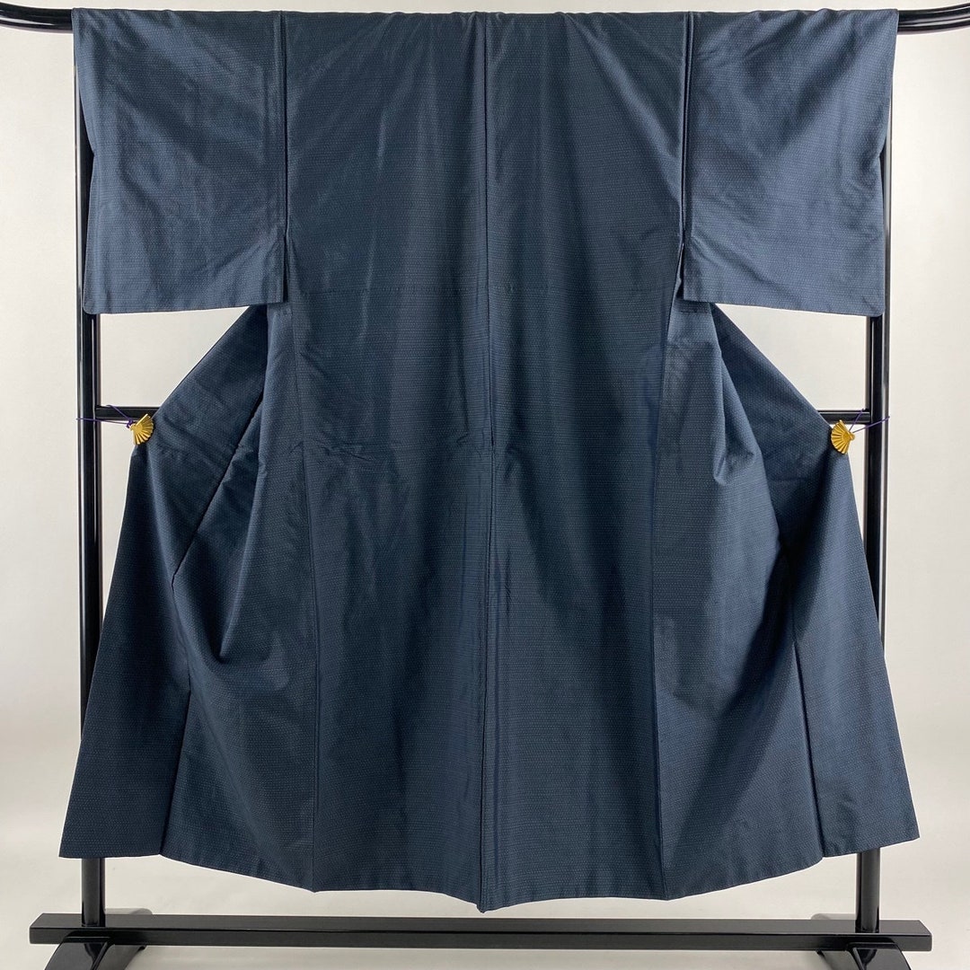 Rank A Mens Dark Navy Kimono/ Men's Tsumugi Kimono/ Vintage Men ...