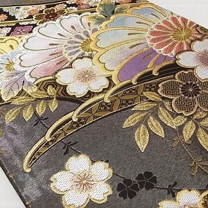 Rank A Vintage Fukoro Obi/silk Obi Belt/ Floral Obi/kimono Obi - Etsy