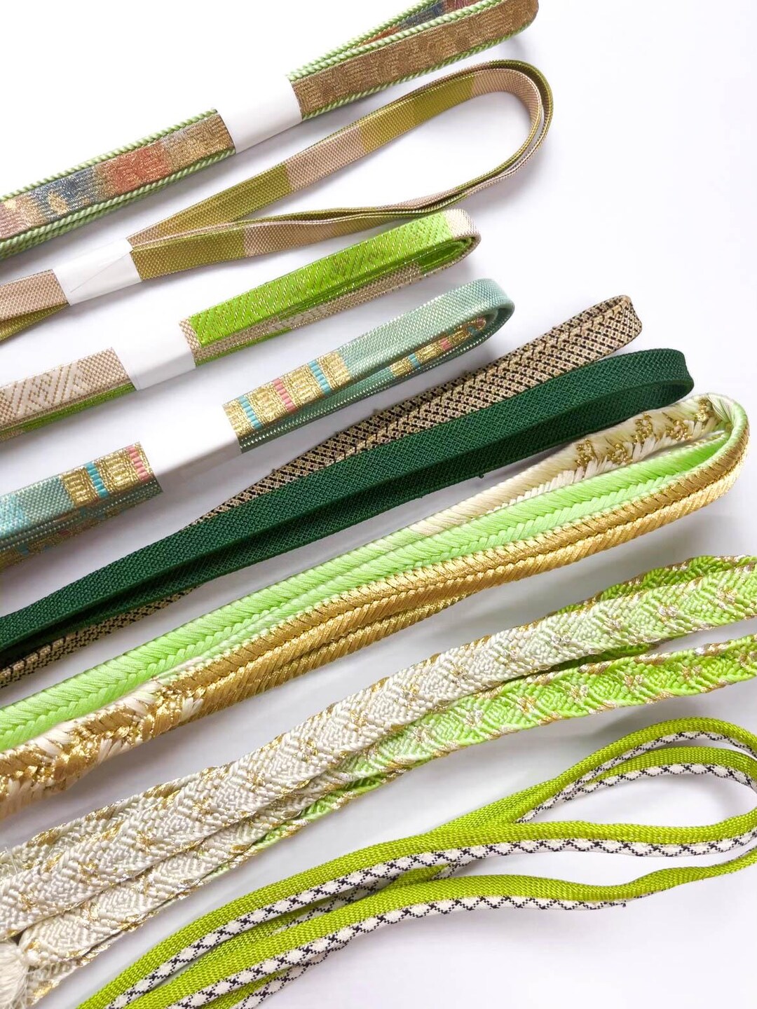 Green Obijime Collection / Japanese Kimono Cord / Obijime Belt ...