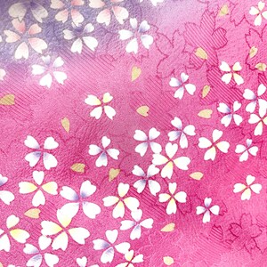Rank A Vintage Sakura Pink Furisode Kimono, Japanese Vintage Silk ...