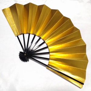 Gold Japanese Folding Fan/japanese Home Decor - Etsy