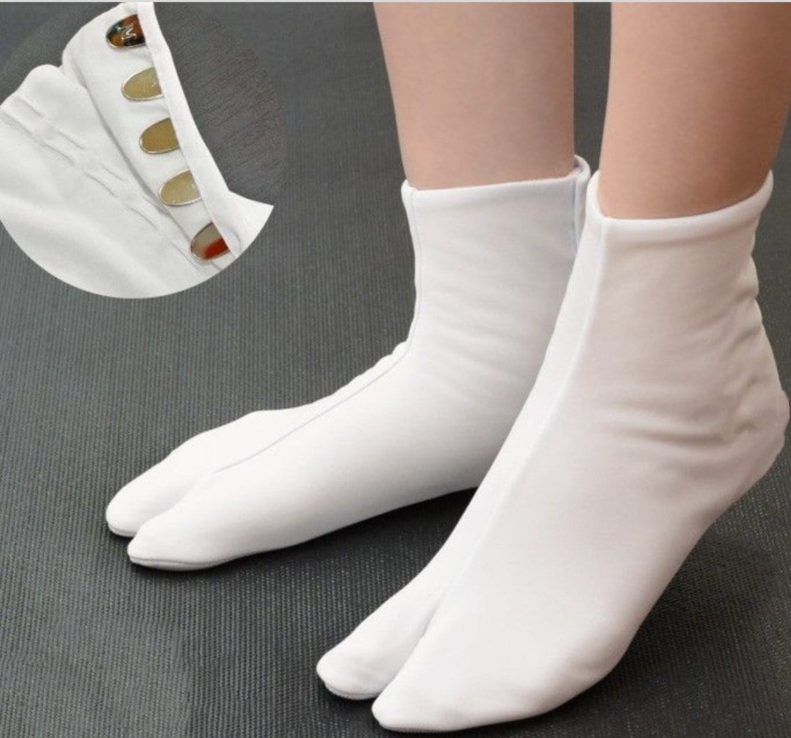 100% Cotton White/black Tabi Socks, Japanese Split-toe Socks ...