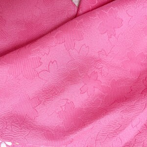 Rank A Vintage Sakura Pink Furisode Kimono, Japanese Vintage Silk ...