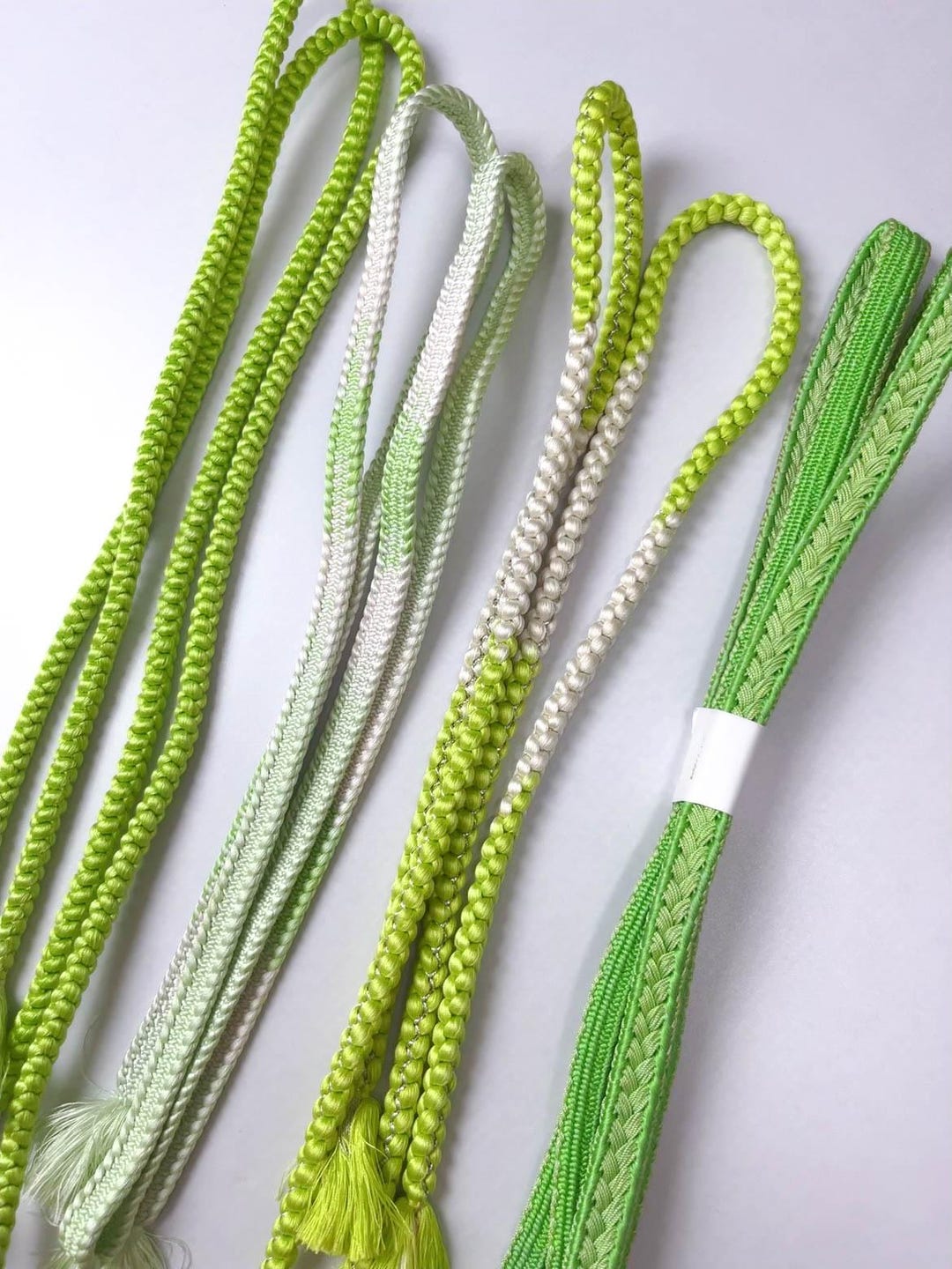 Green Silk Obijime Cord: Japanese Kimono Belt Accessory (Q16) - Etsy