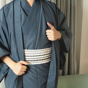 Men's Kimono 3PCS Set: Nagagi, Obi & Haori Jacket - Custom Kamon - Etsy
