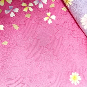 Rank A Vintage Sakura Pink Furisode Kimono, Japanese Vintage Silk ...