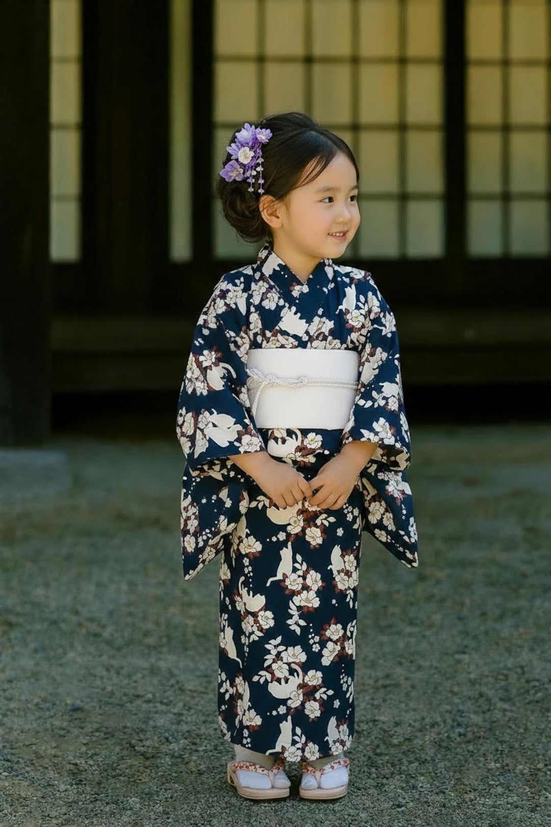 Girls' Yukata Set Blind Box: Japanese Summer Kimono, Obi & Sandals (85 ...