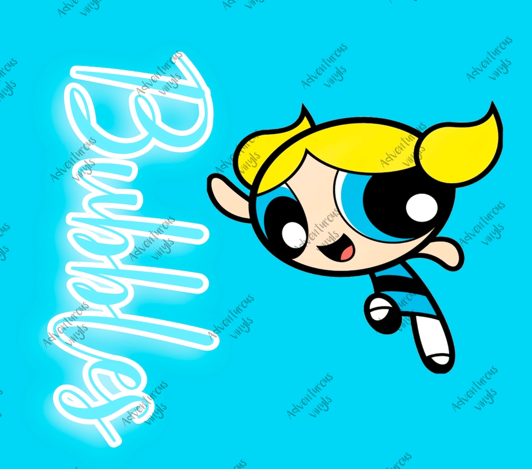 Bubbles Powerpuff Girls PNG Digital, Bubbles Tumbler Wrap, Bubbles ...