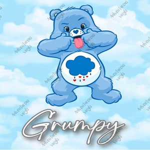 Grumpy Care Bear Tumbler Png Care Bear Tumbler Wrap Grumpy - Etsy