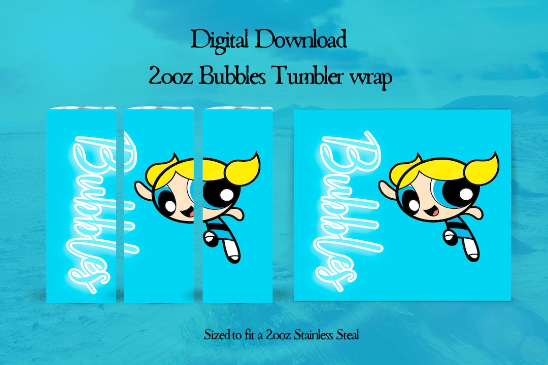 Bubbles Powerpuff Girls PNG Digital, Bubbles Tumbler Wrap, Bubbles ...
