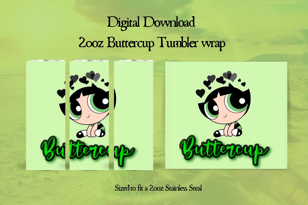 Buttercup Powerpuff Girls PNG Digital, Buttercup Tumbler Wrap, Blossom ...