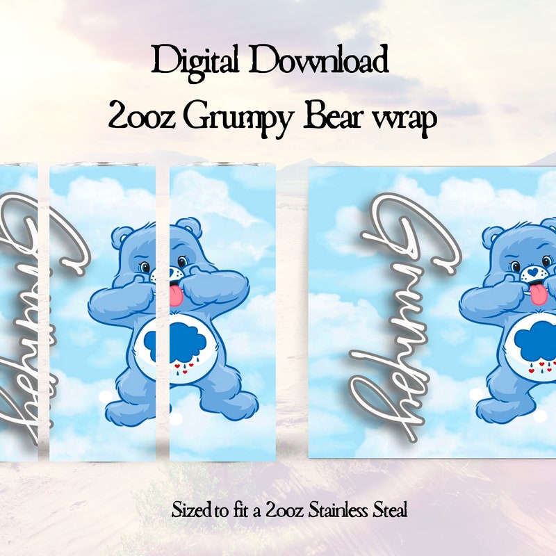 Grumpy Bear Png - Etsy