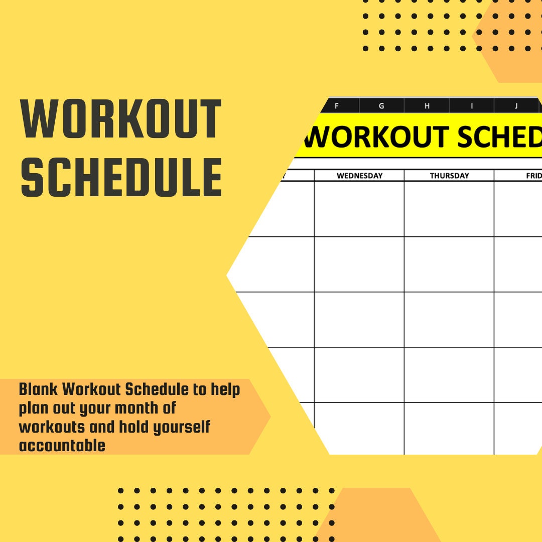 Blank Workout Schedule