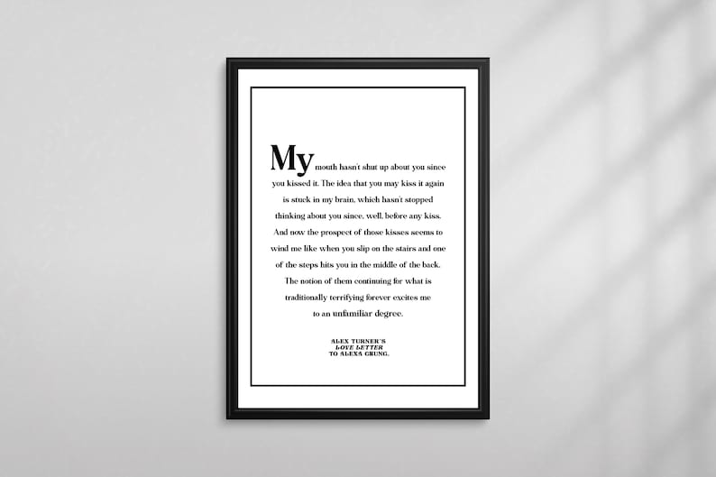 Alex Turner | Alexa Chung | Love Letter | Romance Letters | Couples ...